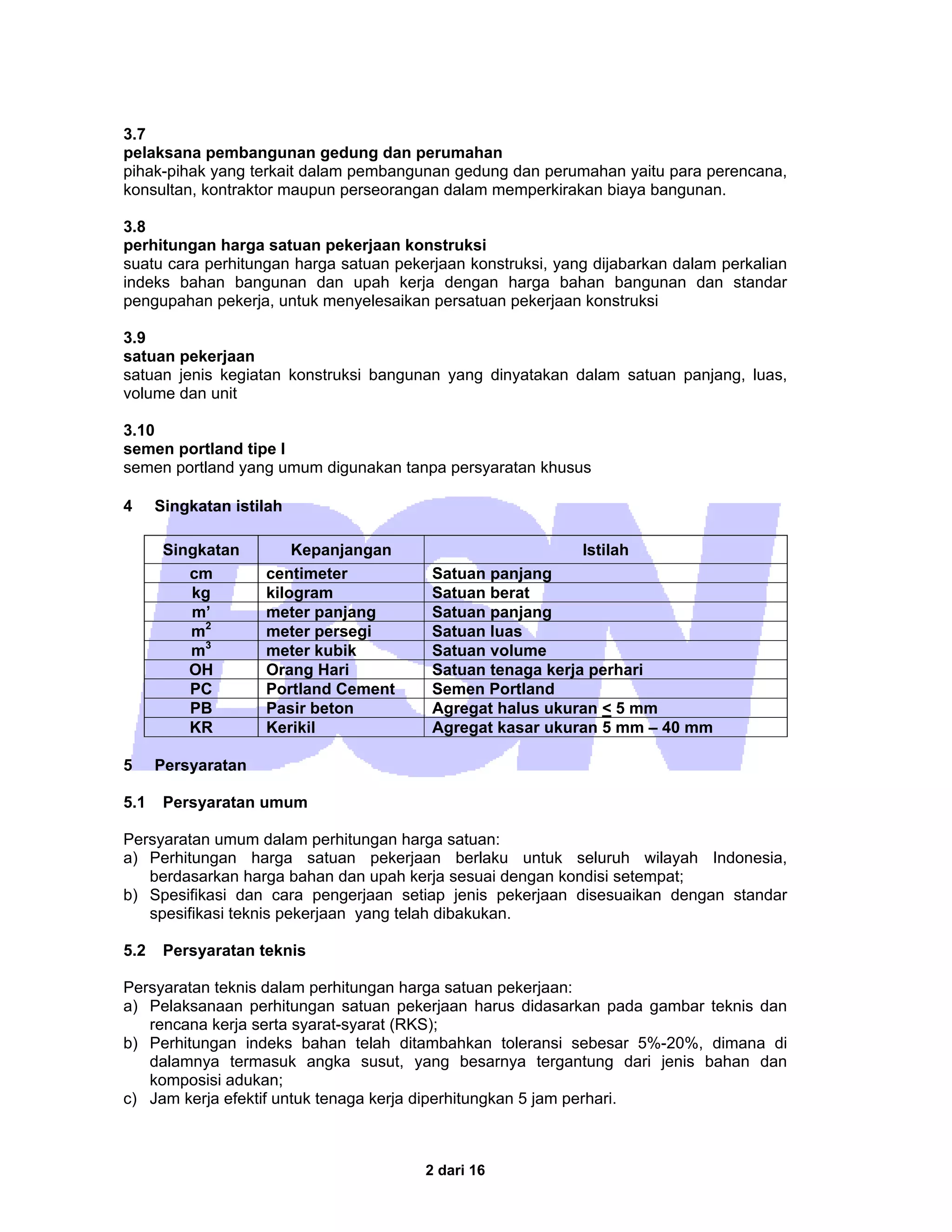 AHS pekerjaan beton SNI 7394-2008 | PDF