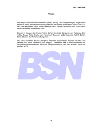 AHS pekerjaan beton SNI 7394-2008 | PDF