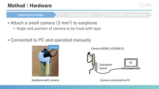 EarAuthCam: Personal Identification and Authentication Method Using Ear ...