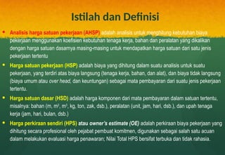 Analisa Harga Satuan Pekerjaan (AHSP) Bidang Pekerjaan Umum dan ...