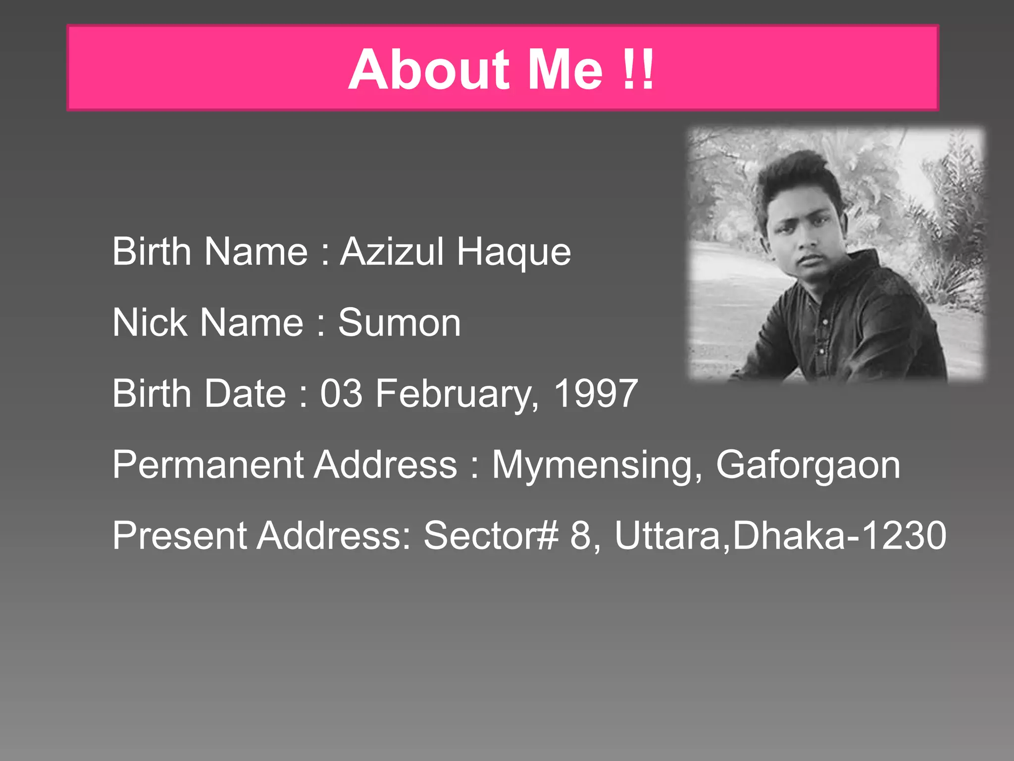 Self Introduction presentation | PPTX | Secondary Education | Education