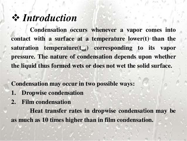 CONDENSATION