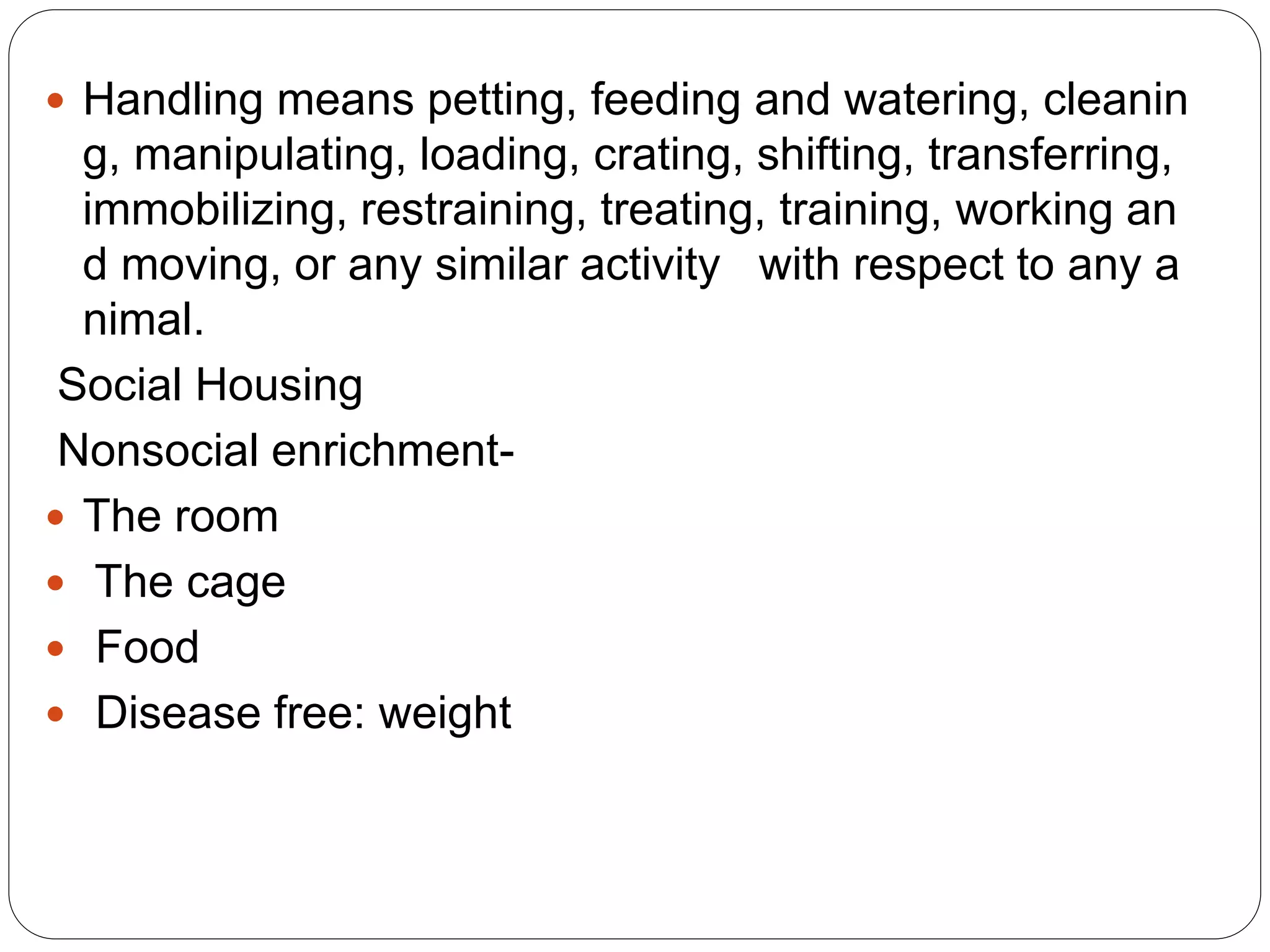 Animal Handling Techniques | PPTX