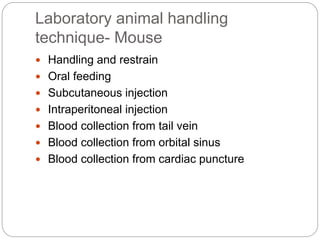 Animal Handling Techniques | PPTX