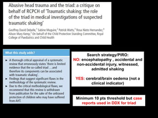 Abusive head trauma: SBU report and beyond | PPTX