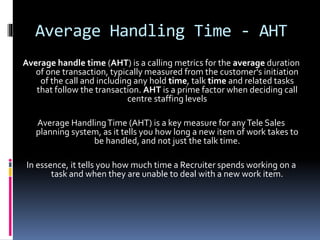 Average Handling Time - Time To Fill | PPT