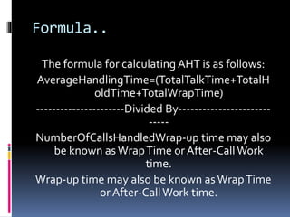 Average Handling Time - Time To Fill | PPT