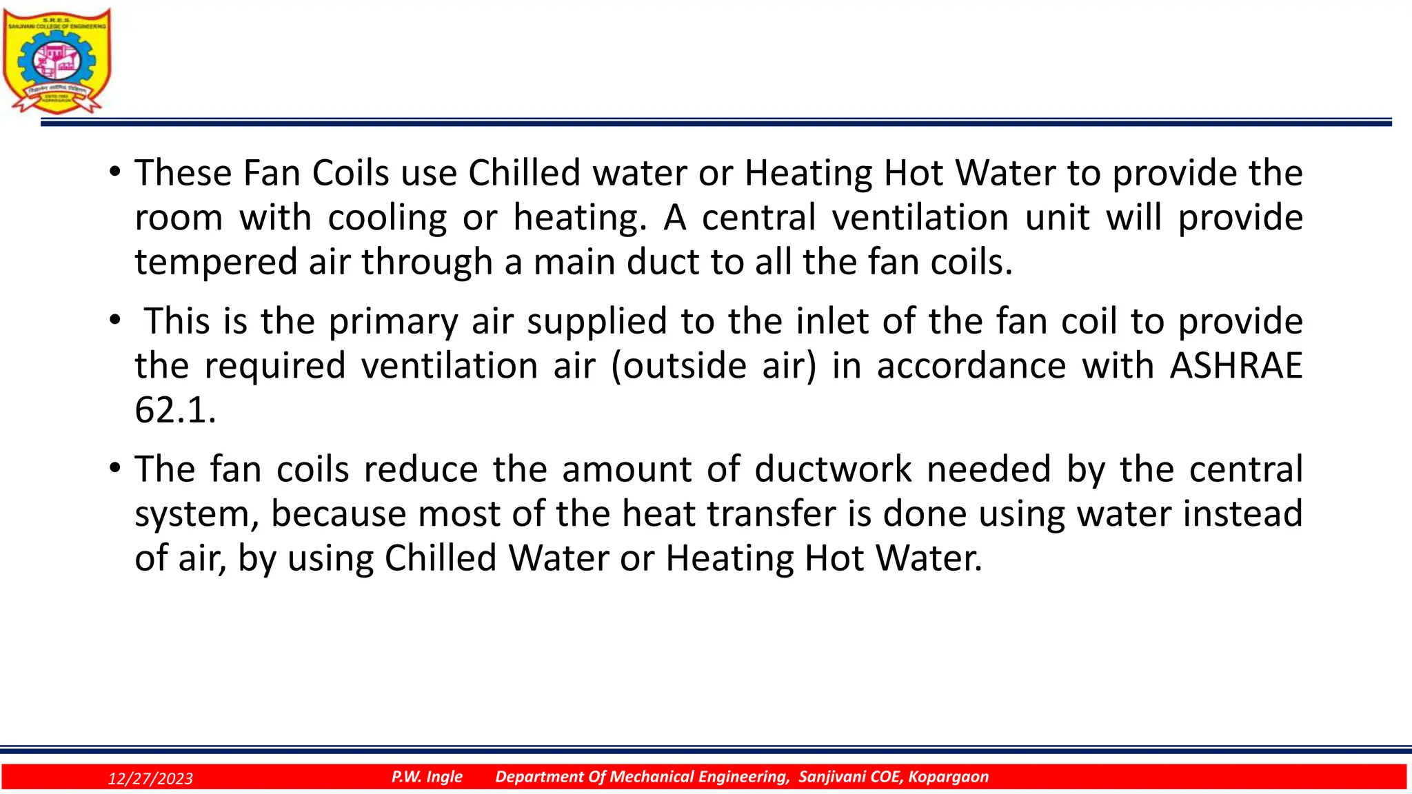 AHU HVAC.ppt Air Distribution Systems, HVAC | PPT