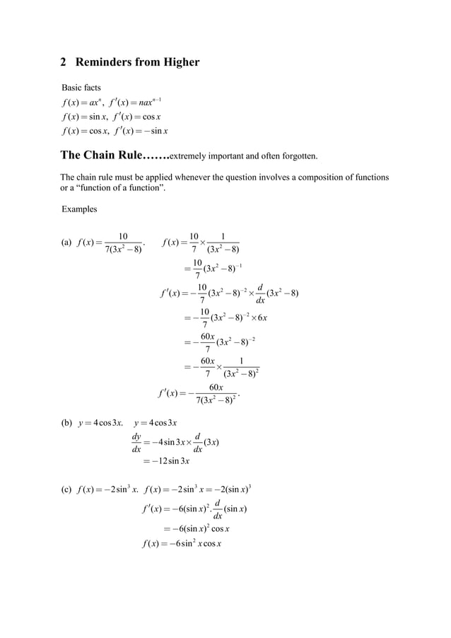 Ah unit 1 differentiation | PDF