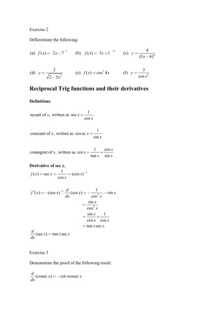 Ah unit 1 differentiation | PDF
