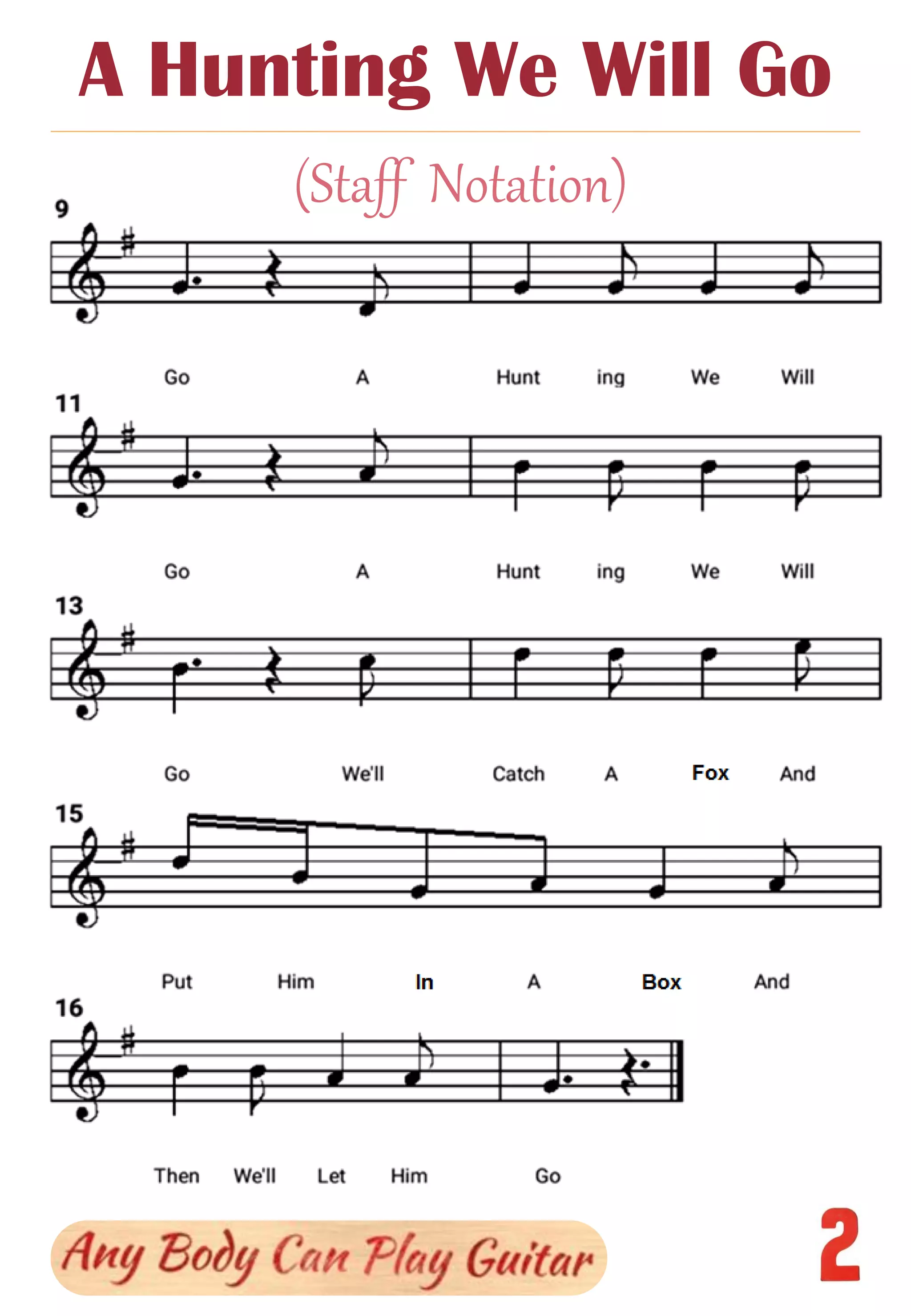 A Hunting We Will Go | PDF