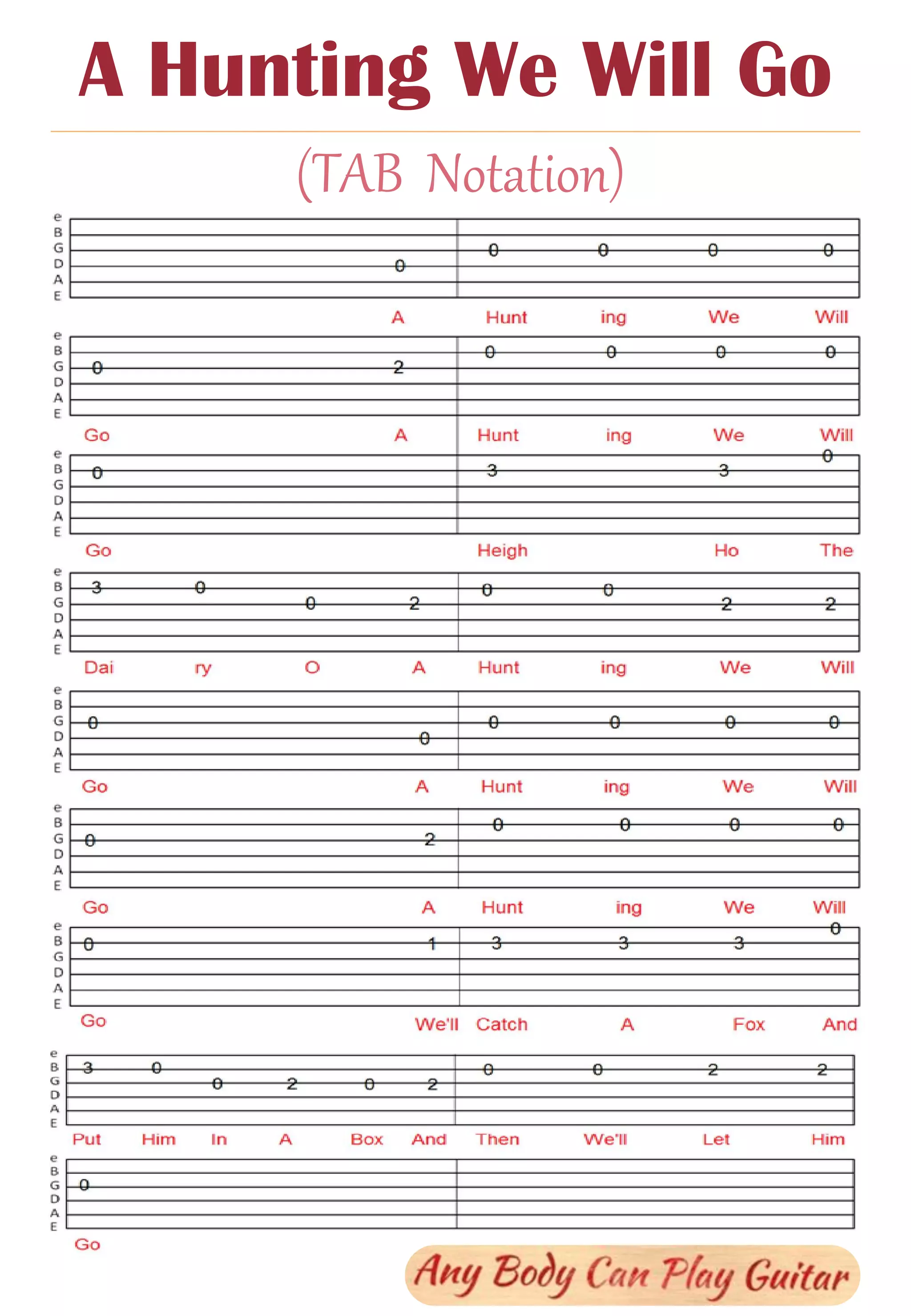 A Hunting We Will Go | PDF