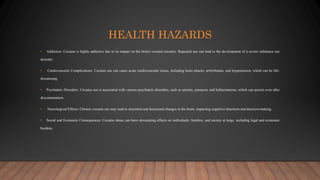 Cocaine mechanism in human brain & hazard. | PPT