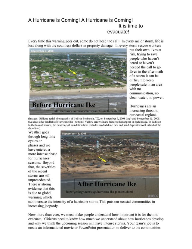A Hurricane Global Warming Assignment | PDF