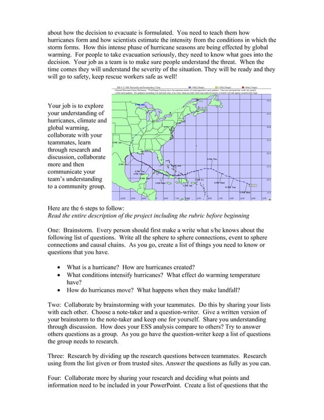 A Hurricane Global Warming Assignment | PDF