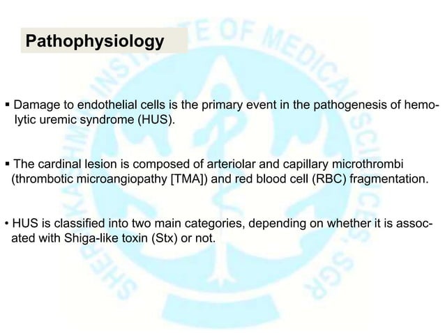 Atypical Hemolytic uremic syndrome | PPTX | Blood Disorders | Diseases ...