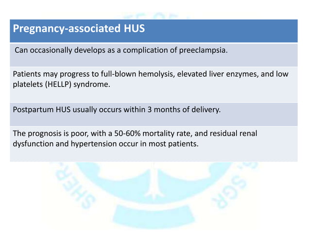 Atypical Hemolytic uremic syndrome | PPTX | Blood Disorders | Diseases ...