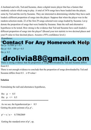 A husband and wife, Ted and Suzanne, share a digital music player th.pdf