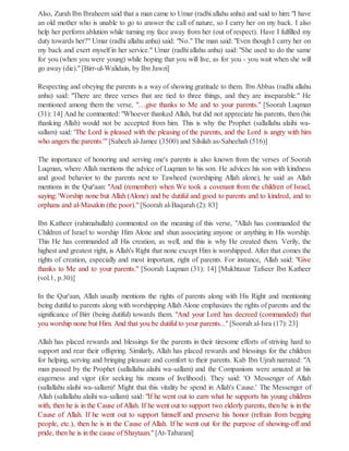 "And We have enjoined on man to be good and dutiful to his parents" | PDF