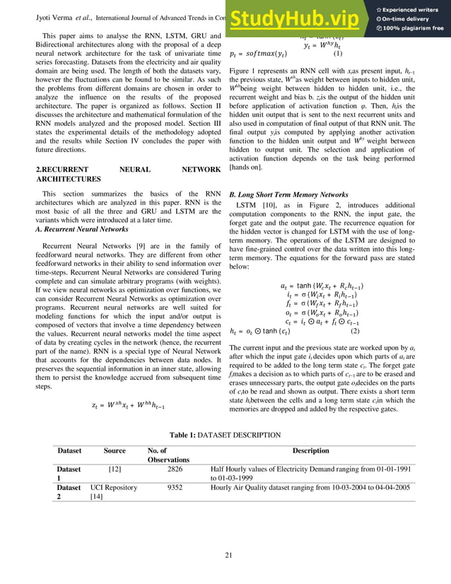 A Hybrid Deep Neural Network Model For Time Series Forecasting | PDF