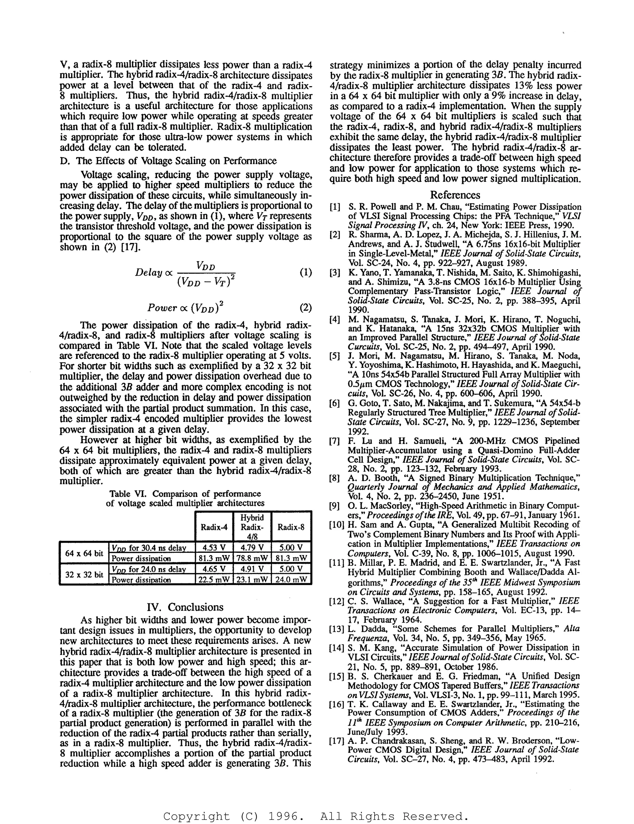 A hybrid radix 4 radix-8 low-power, high | PDF