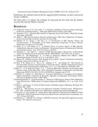 A hybrid technique for sql injection attacks detection and prevention | PDF