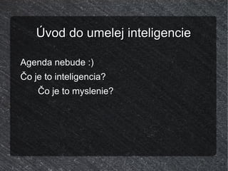Úvod do umelej inteligencie | ODP