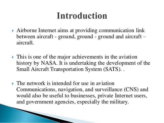 Airborne Internet