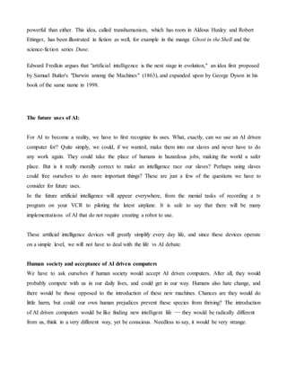 Artificial Intelligence power point presentation document | PDF