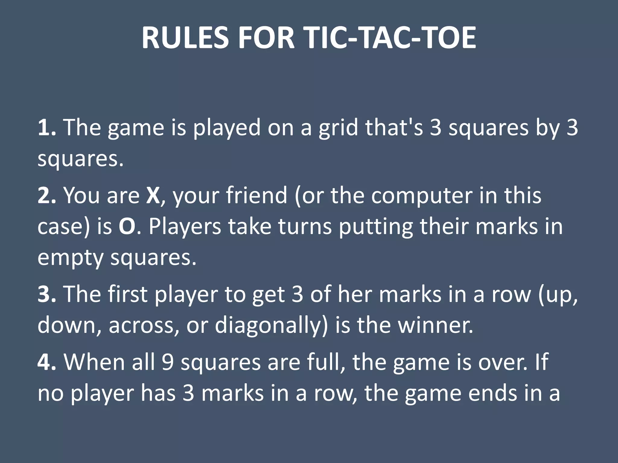 Tic Tac Toe | PPTX