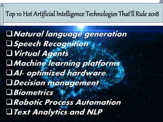 Artificial Intelligence | PPTX | Technology Industry | Industries