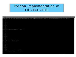 Artificial Intelligence- TicTacToe game | PPTX