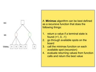 Artificial Intelligence- TicTacToe game | PPTX | Video Game Genres ...