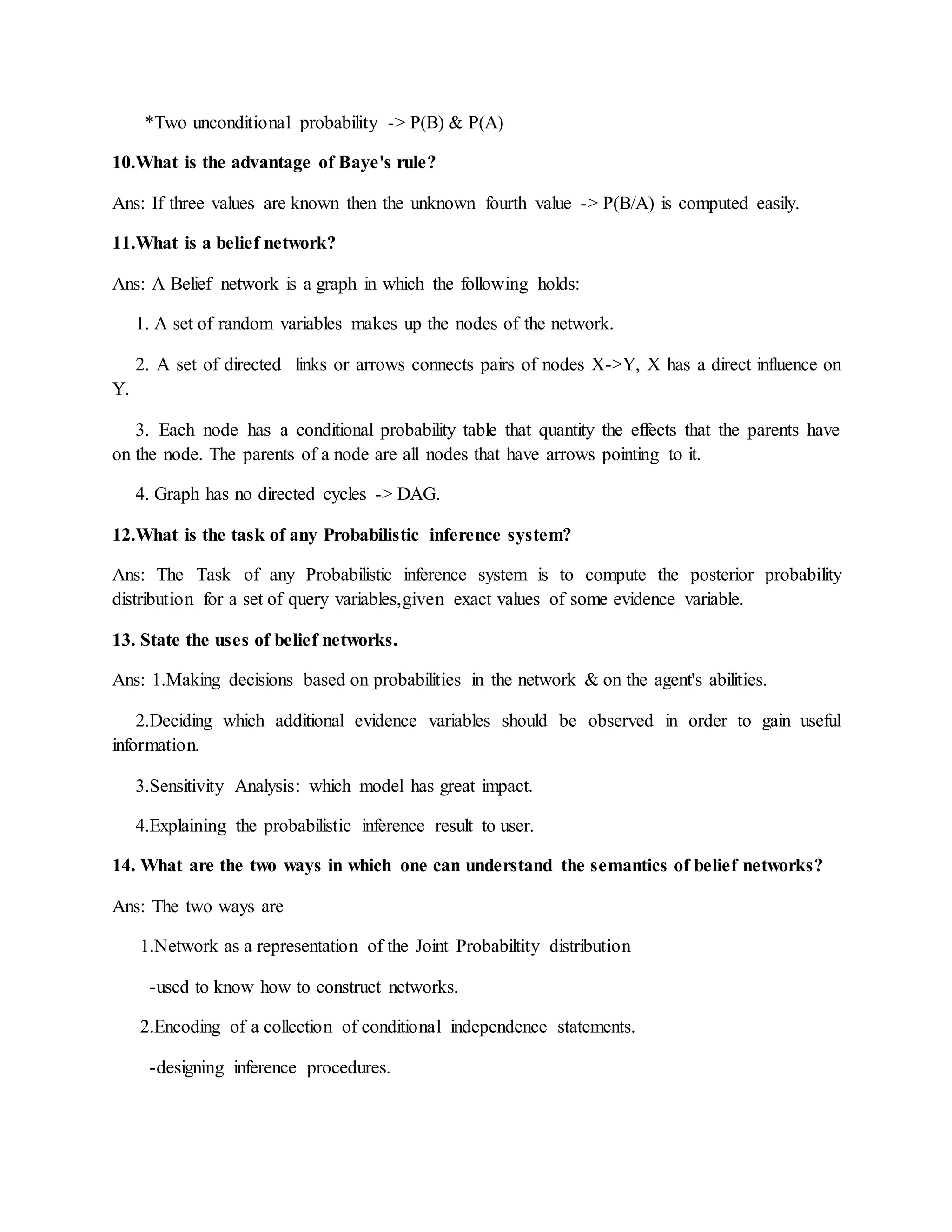 ARTIFICIAL INTELLIGENCE - SHORT NOTES | PDF