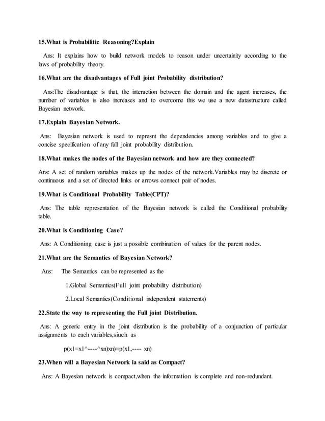 ARTIFICIAL INTELLIGENCE - SHORT NOTES | PDF