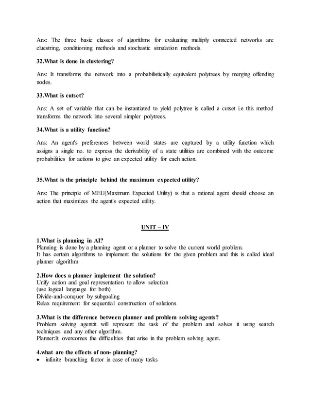 ARTIFICIAL INTELLIGENCE - SHORT NOTES | PDF