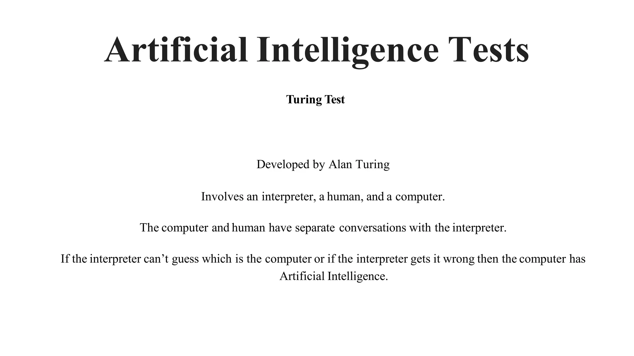 Artificial intelligence agency's website | PPT