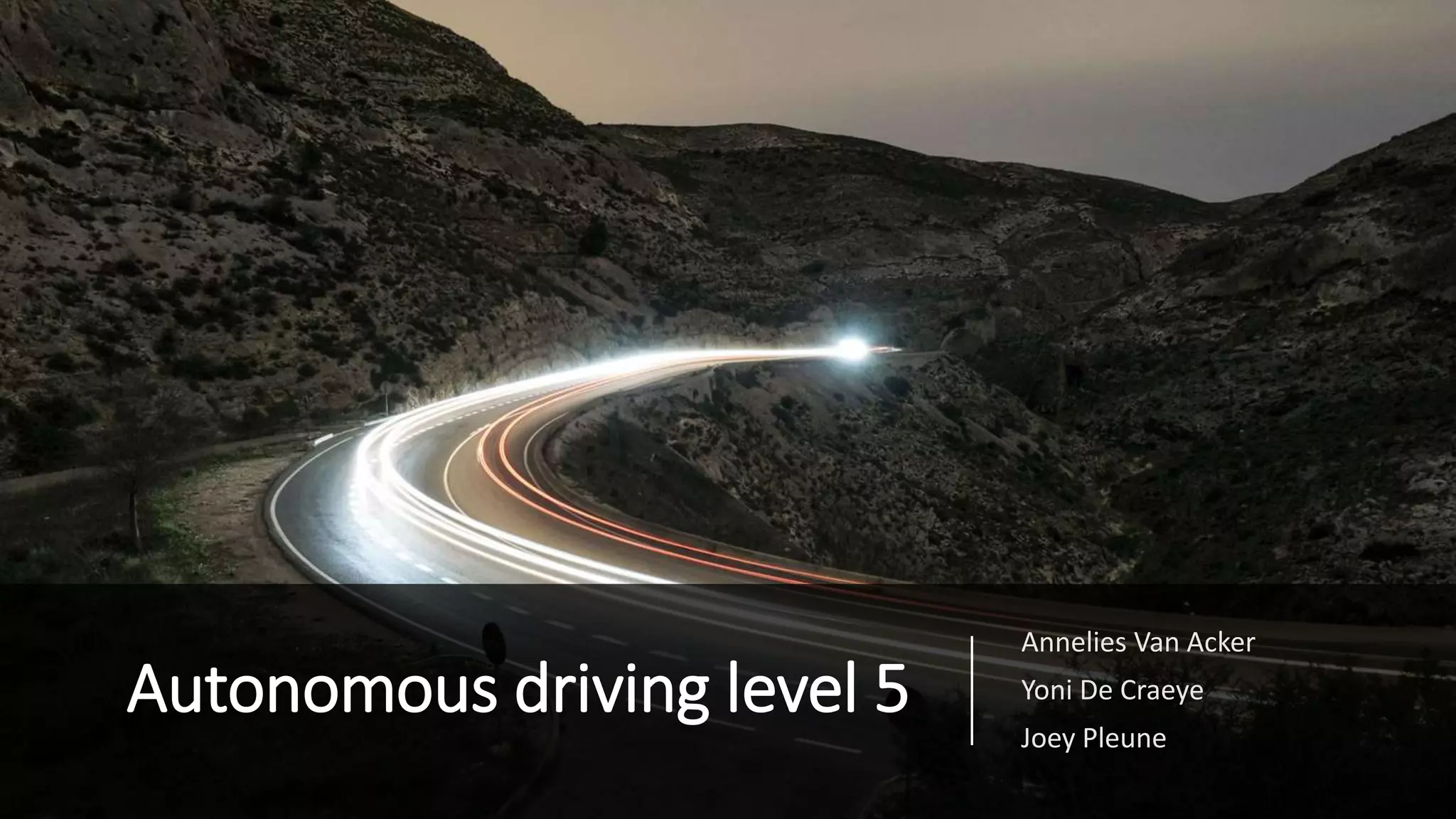 Autonomous driving level 5 | PPT