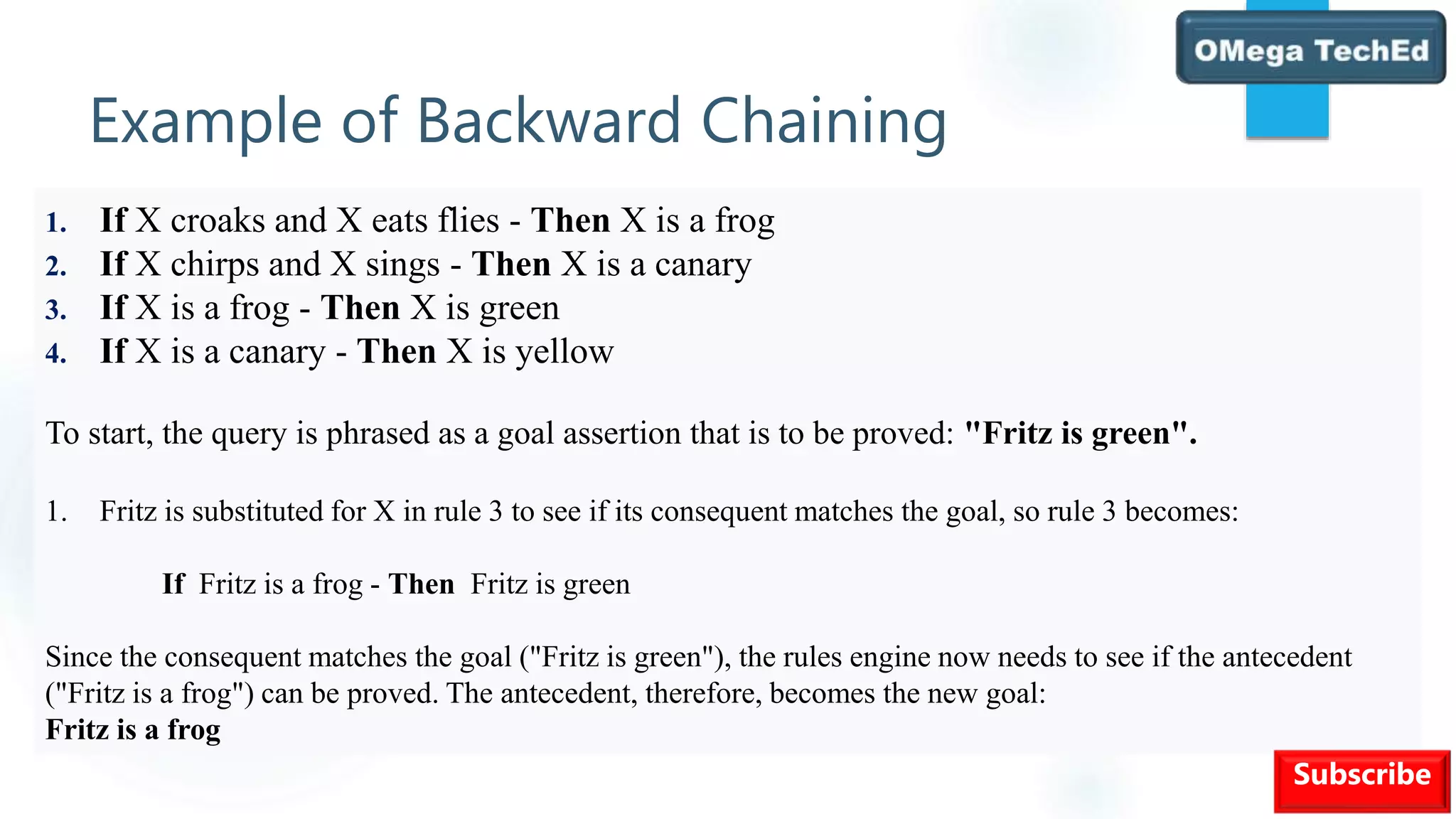 Forward and Backward chaining in AI | PPTX
