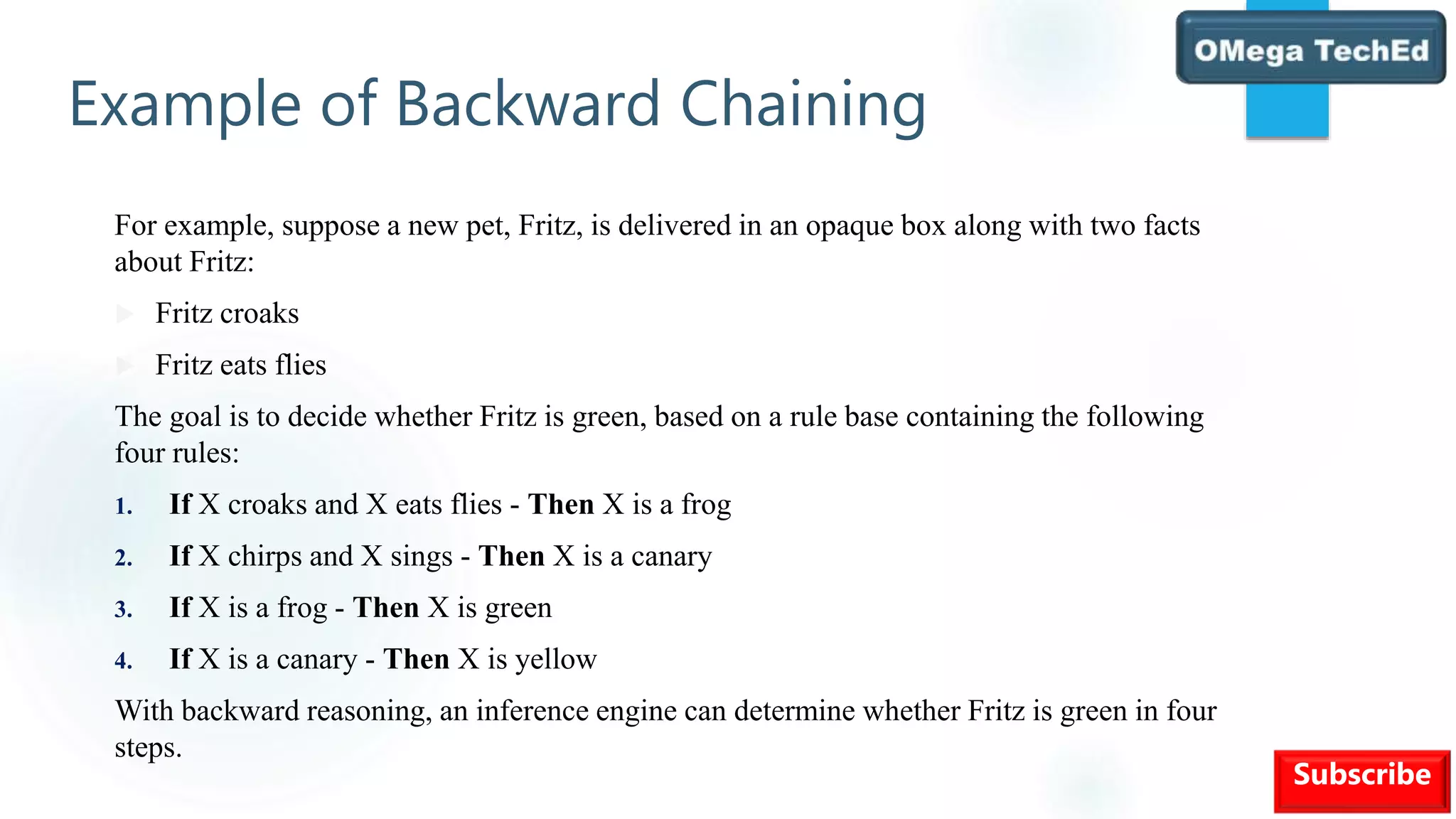 Forward and Backward chaining in AI | PPTX