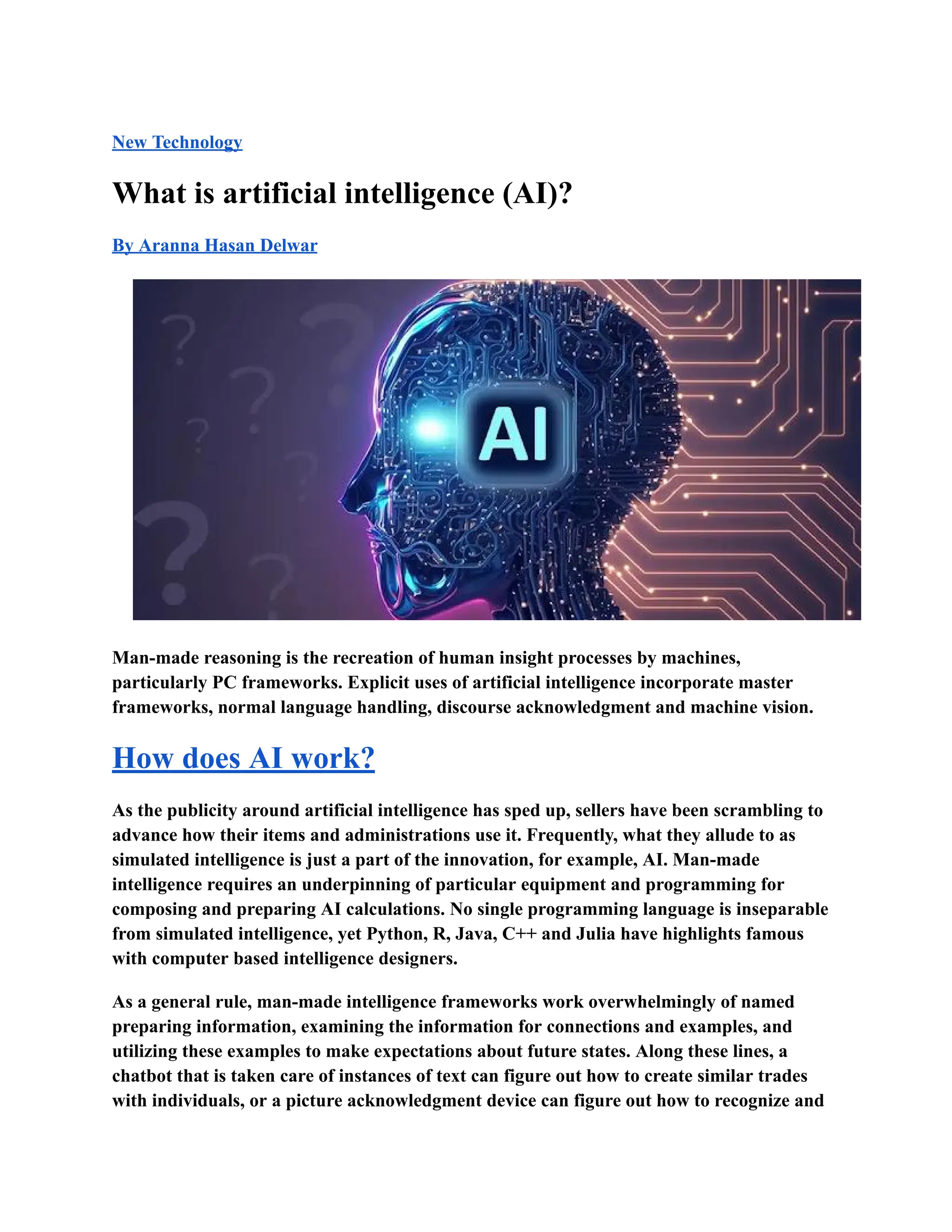 Artificial intelligence AI? | PDF