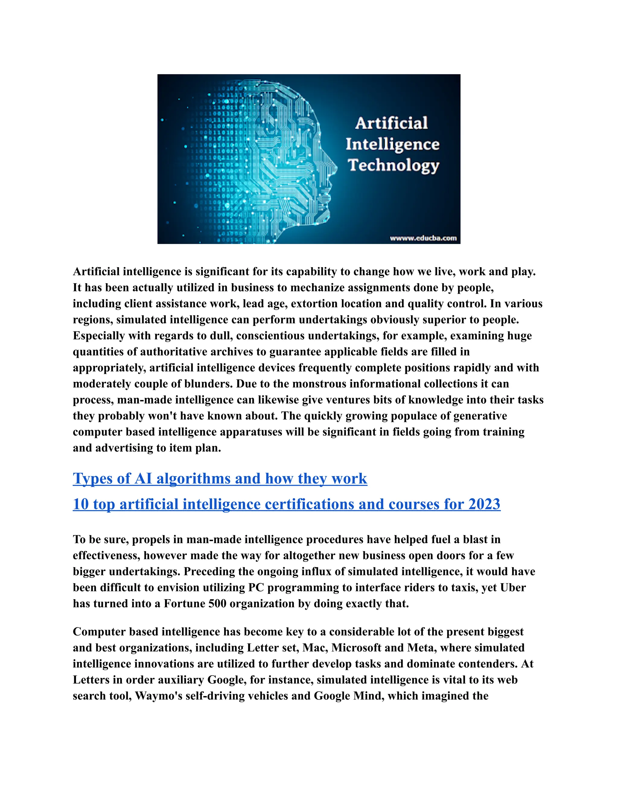 Artificial intelligence AI? | PDF