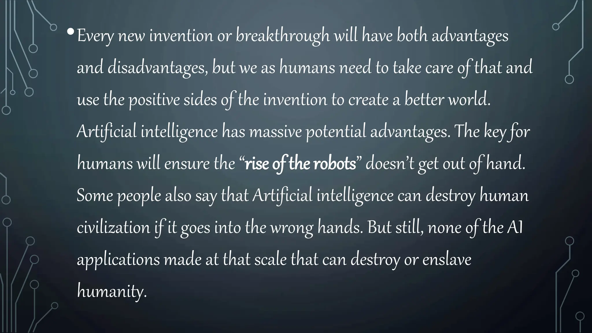 ppt on ai debate. for and against the topic . | PPTX