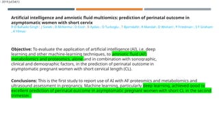 Artificial Intelligence in Obstetrics practice | PPTX
