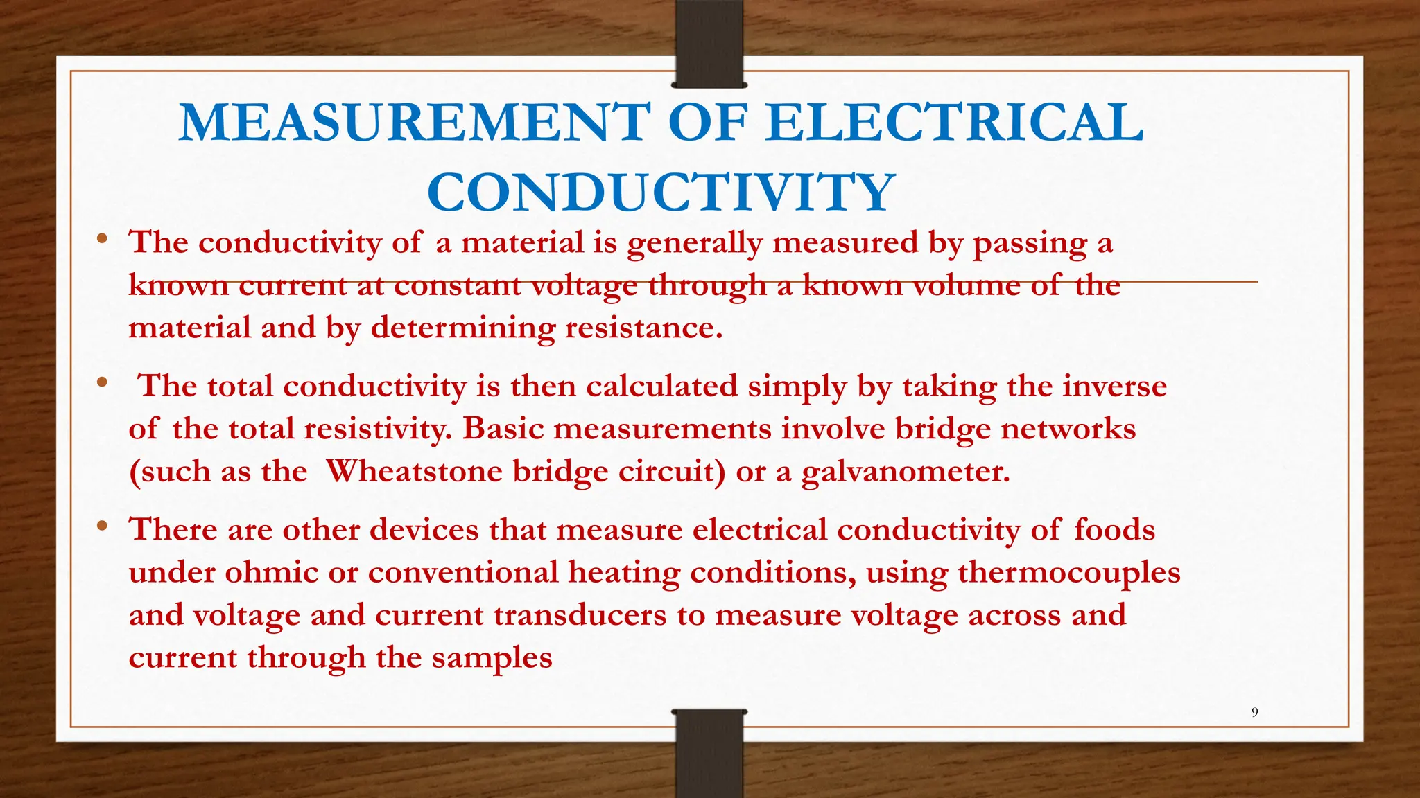 electrical properties of food materialss | PPTX