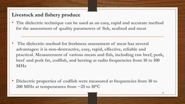 electrical properties of food materialss | PPTX