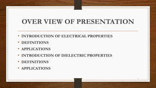 electrical properties of food materialss | PPTX