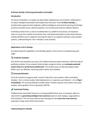 Devops Automation and modern tools you can adapt | PDF