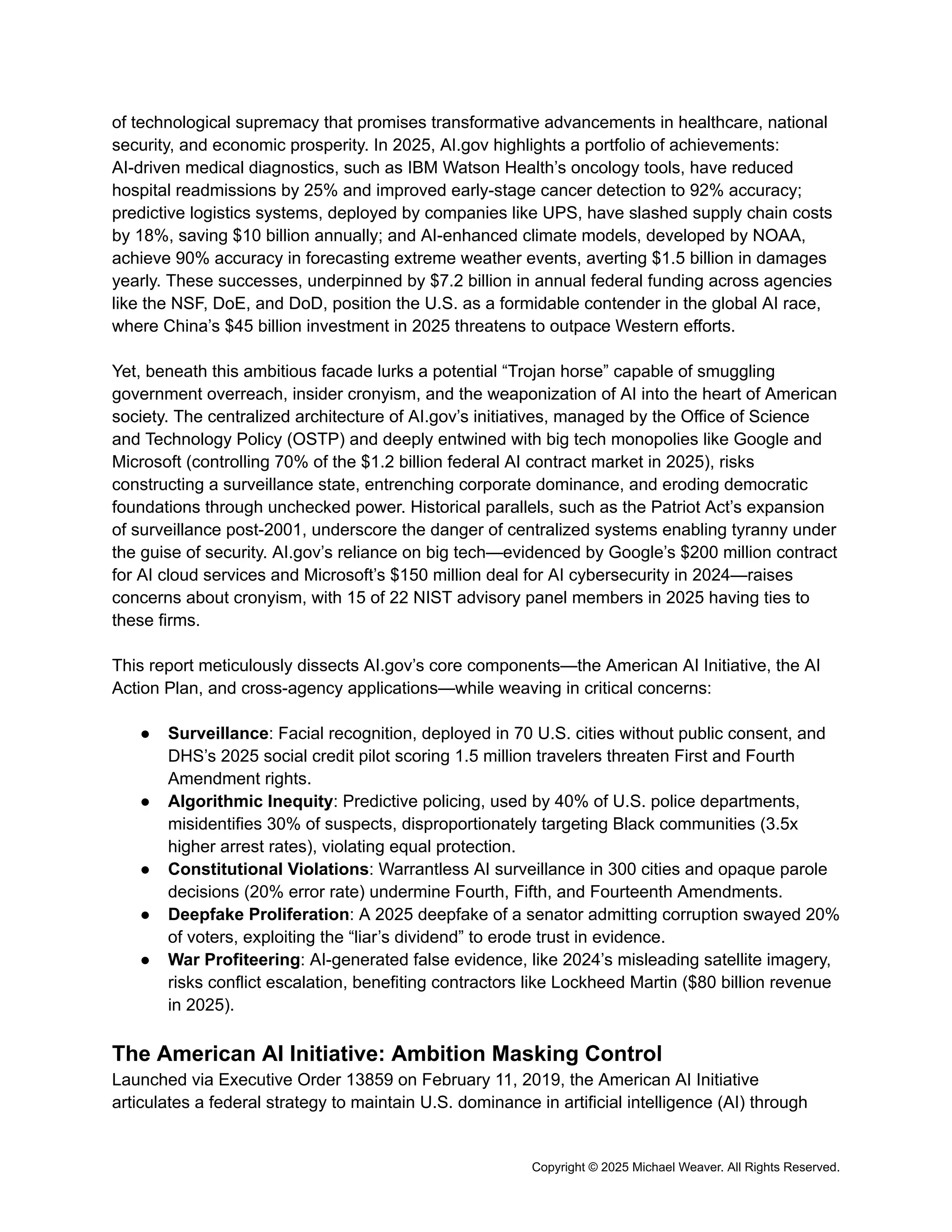 AI.gov: A Trojan Horse in the Age of Artificial Intelligence | PDF