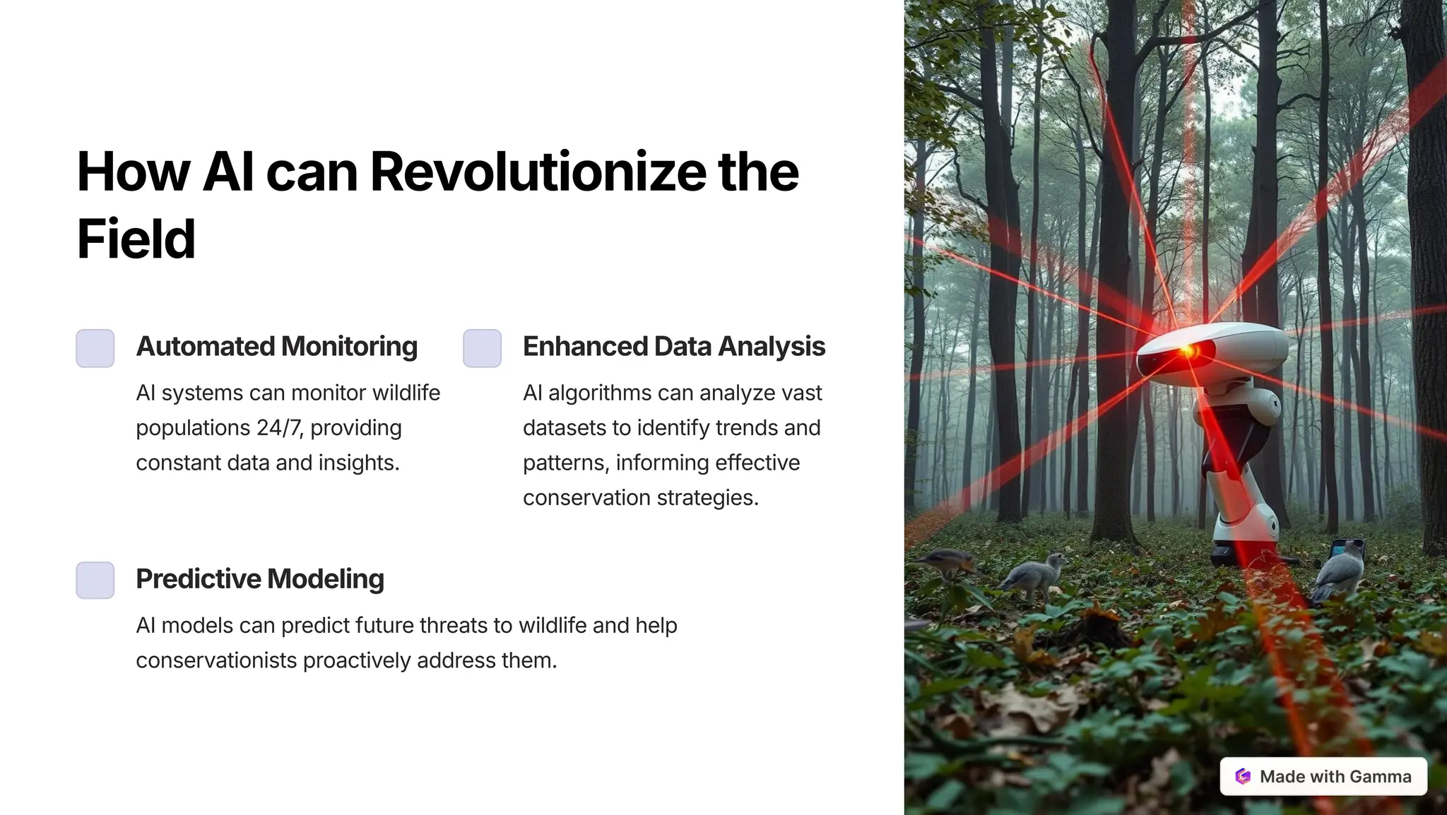 AI-Assisted-Wildlife conservation and whatnot | PPT